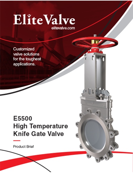 E5500 High Temperature Class 150 Knife Gate Valve - Elite Valve