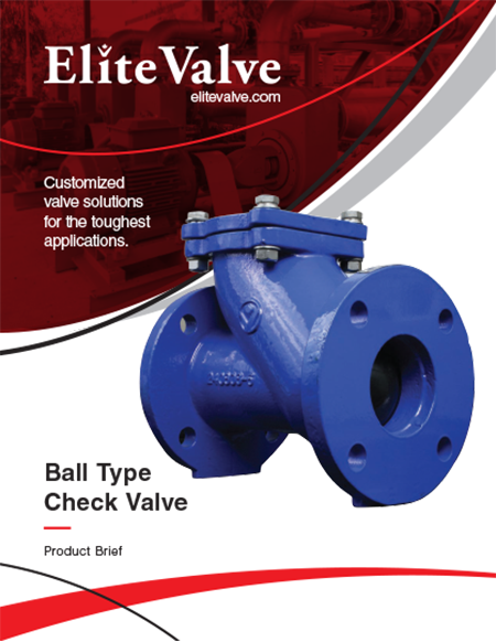 CB1100 AWWA, Flanged Ball Type Check Valve - Elite Valve